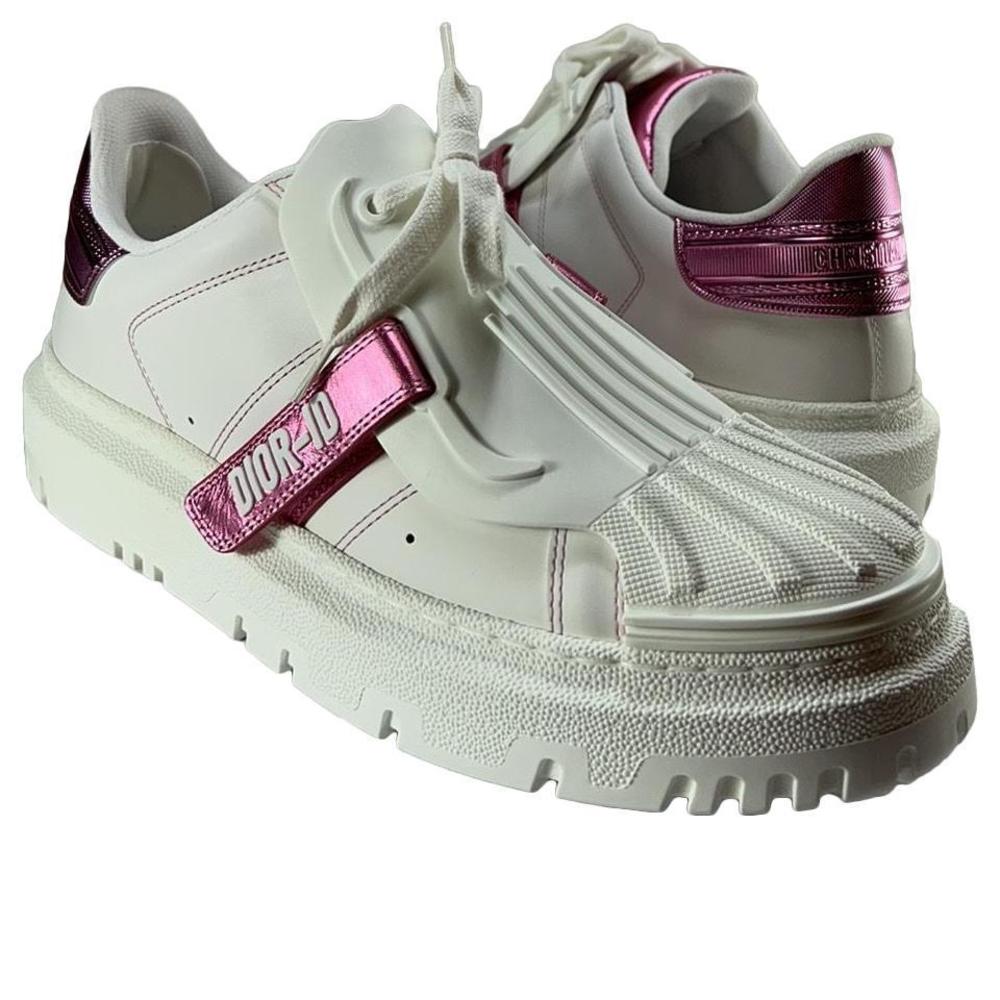 Dior Id Laminated Calf Metallic Pink Velcro White Sne… - Gem